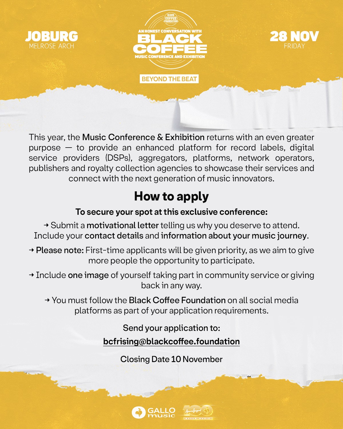 Applications Open for the Music Conference & Exhibition 2025: Empowering the Next Generation of ...